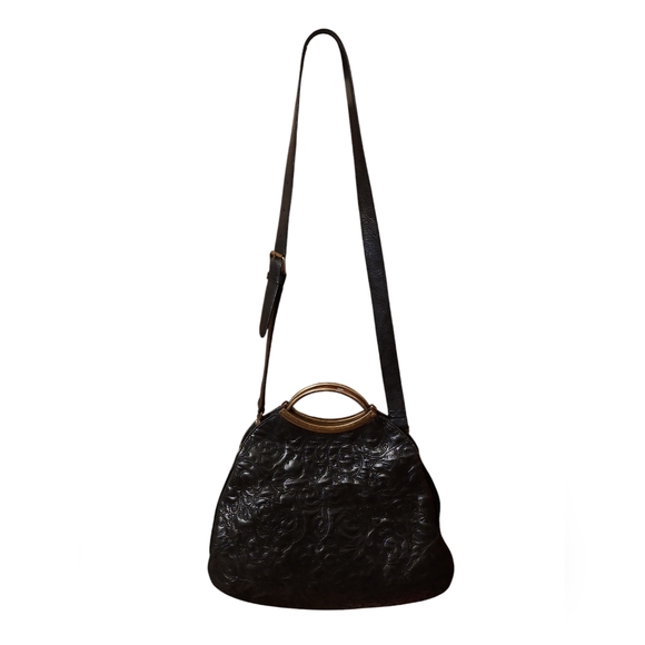 HOBO | Bags | Hobo International Vintage Black Embossed Leather With ...